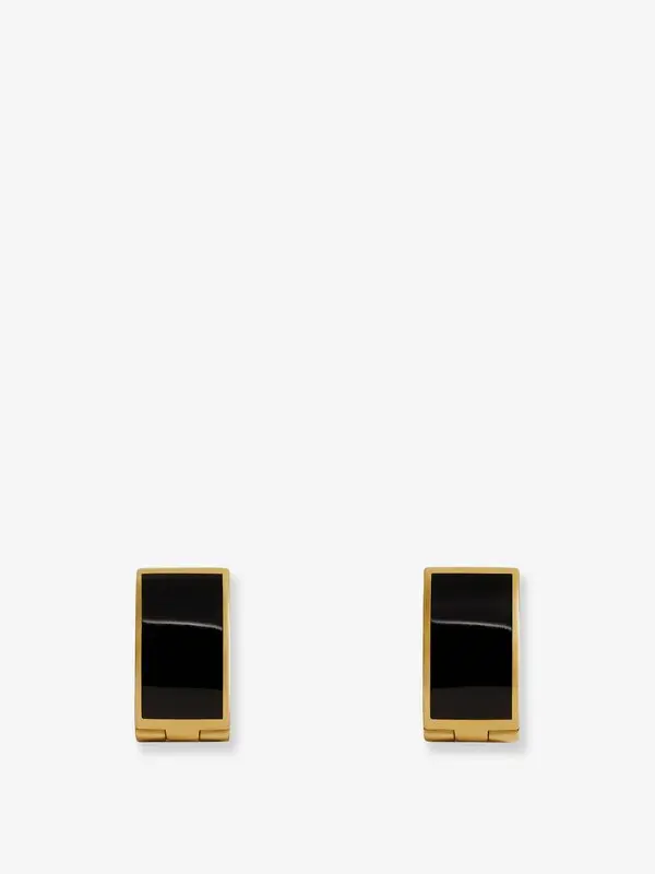 TOTEME Signature Brass Earrings With Engraved Logo - Multicolor