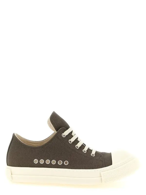Rick Owens Extreme Low Top Canvas Sneakers - Brown