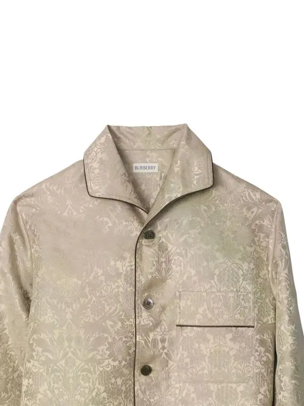 Burberry Sunflower Jacquard Pyjama Shirt - Neutrals