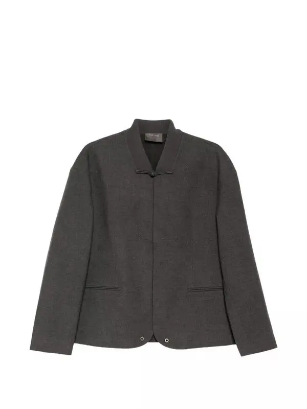 TEAM WANG DESIGN Ash Ribbed Frog-fastening Jacket