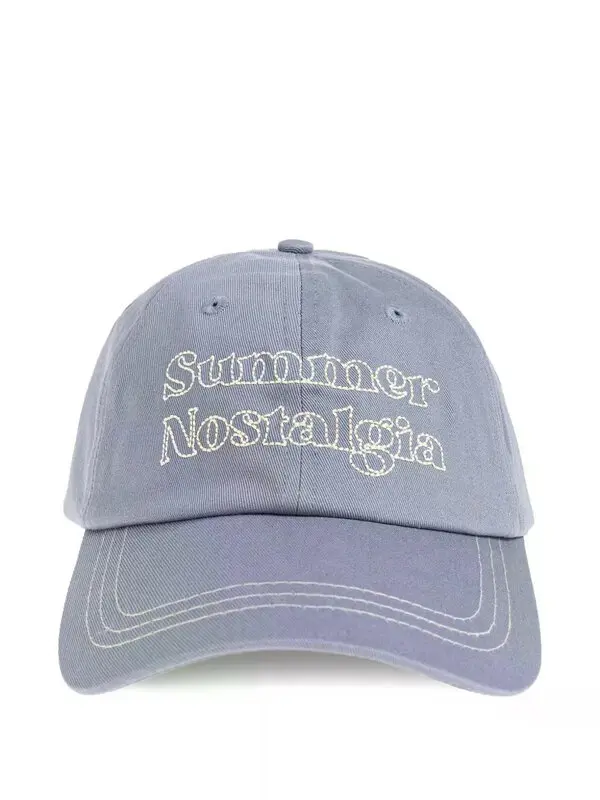 SAMSOE SAMSOE Samsøe Samsøe Embroidered Logo Baseball Cap - Blue