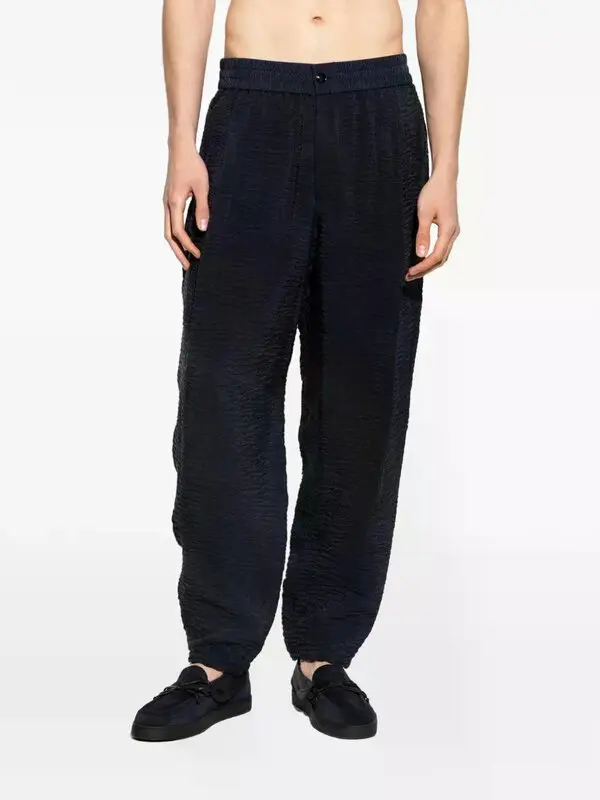 Giorgio Armani Crinkled Effect Tapered Trousers