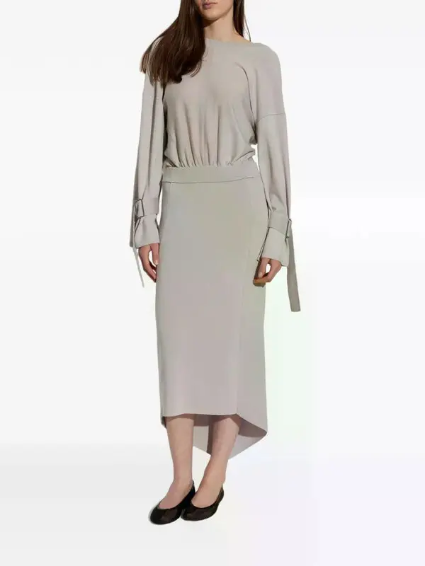 LANVIN Buckled-cuff Self-tie Maxi Dress
