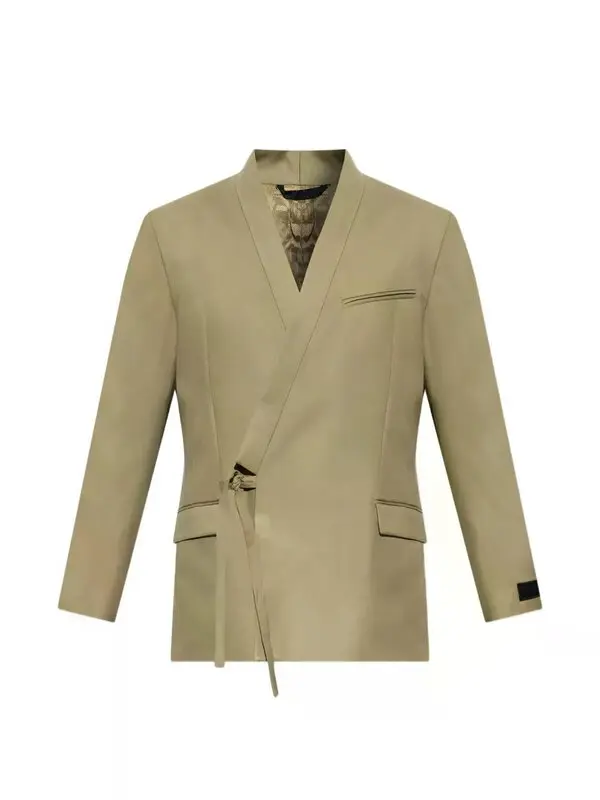 Kenzo Wrap-tie Virgin-wool Jacket