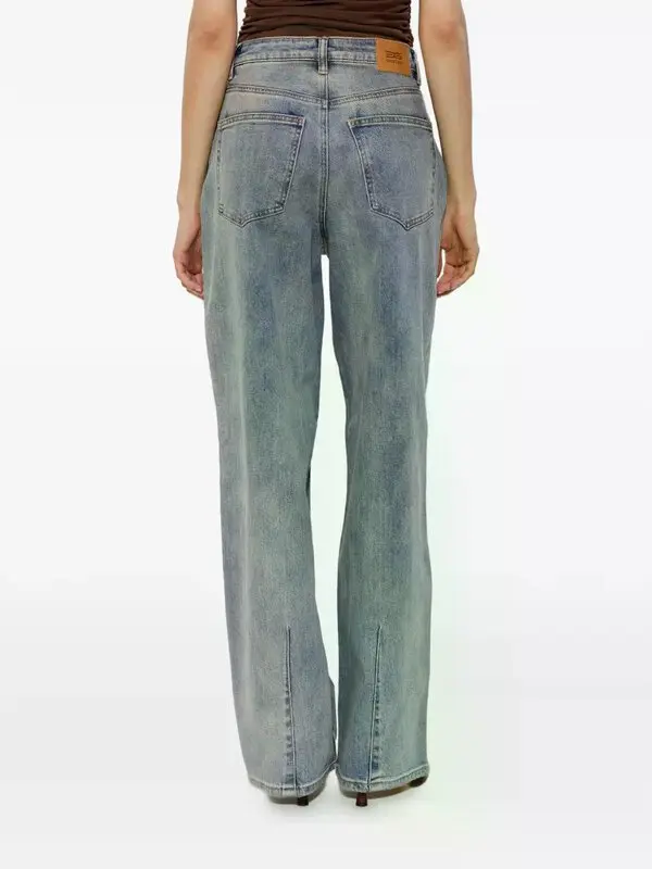 GESTUZ Slit Detail Wide-leg Jeans
