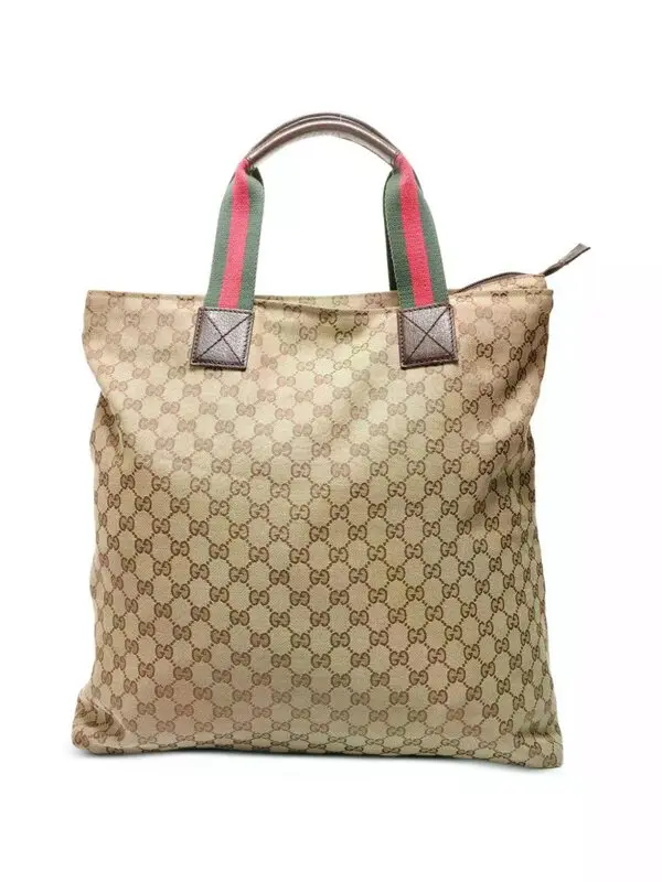 Gucci Gg Canvas Web-stripe Tote Bag