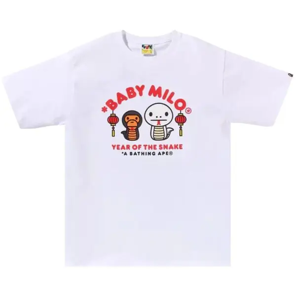 A BATHING APE Year Of The Snake Baby Milo Tee - White