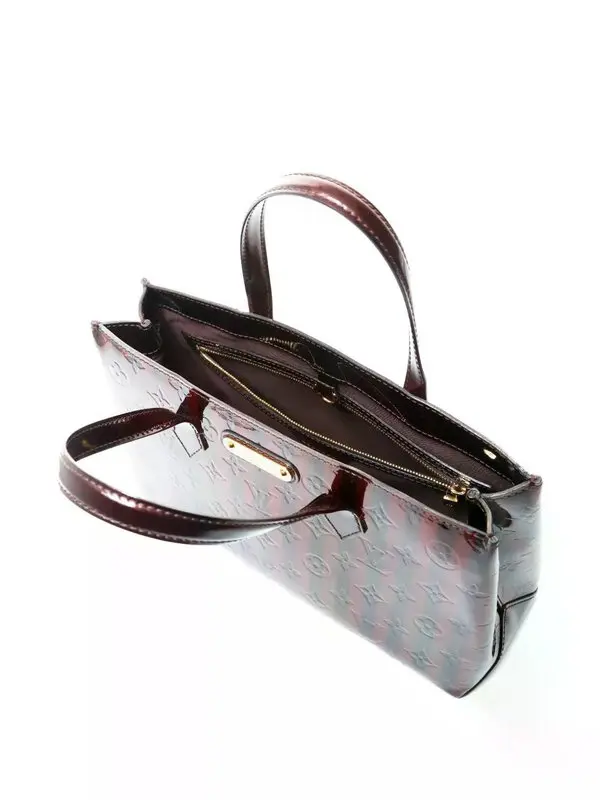 LOUIS VUITTON Monogram Vernis Rayure Wilshere Pm Handbag - Red