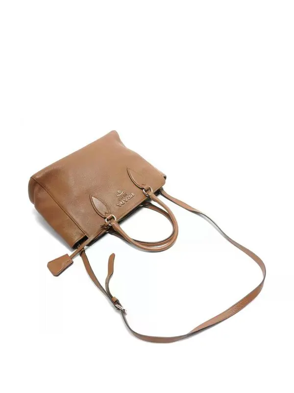 Prada Vitello Logo Plate Bag