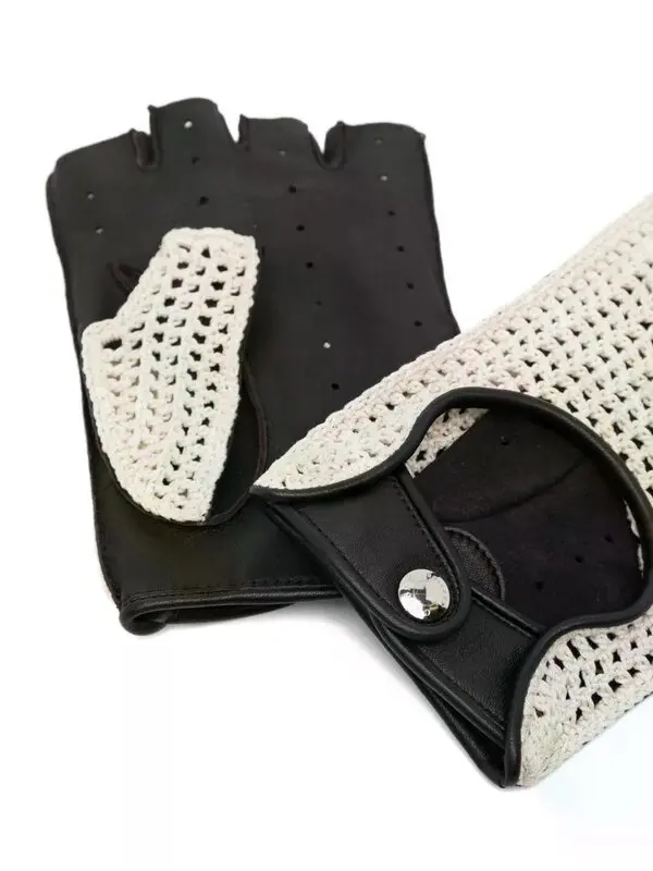CAUSSE Crochet-knit Fingerless Gloves