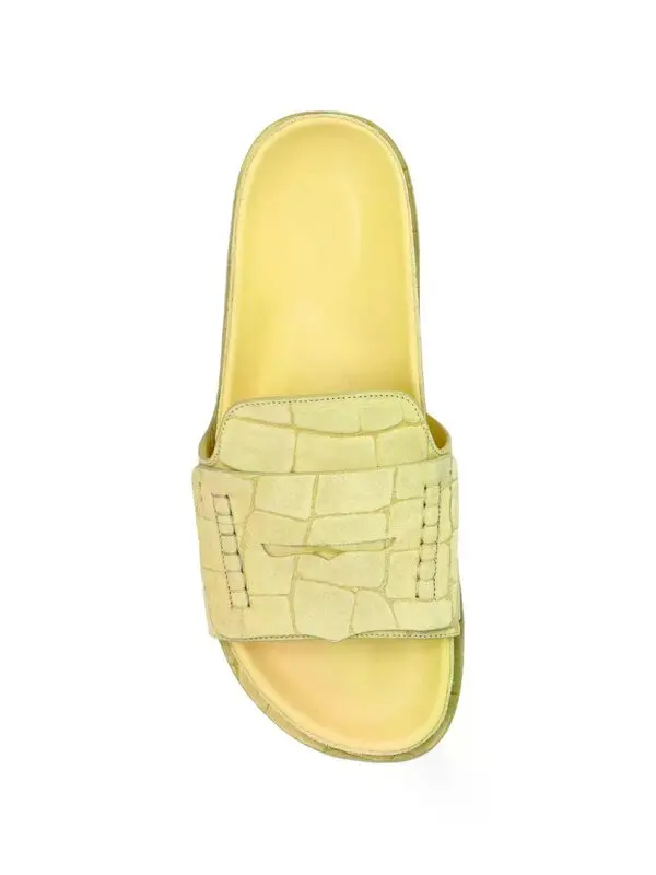 Jacquemus Croc-effect Leather Flat Sandals
