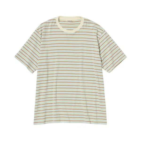 Auralee Gradient Stripe Jersey Tee