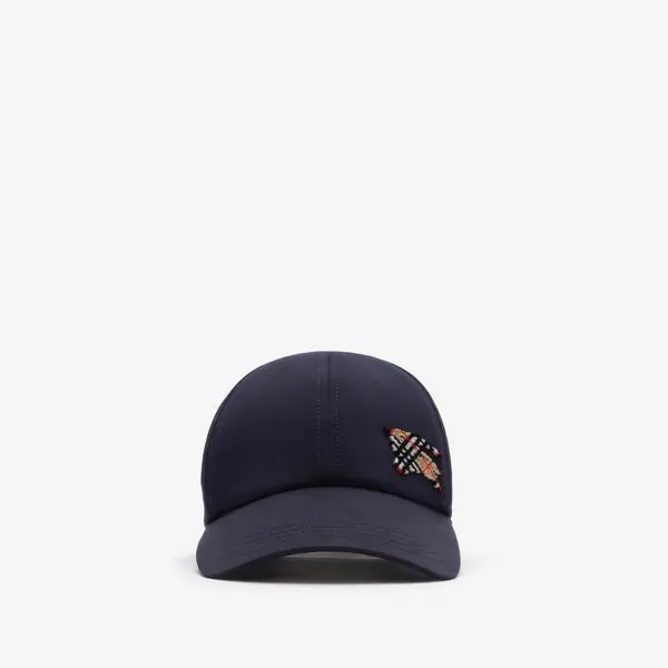 Burberry Knight Tropical Gabardine Baseball Cap - Navy
