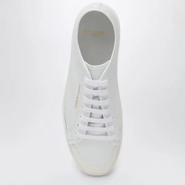 Saint Laurent Leather Sneakers - White