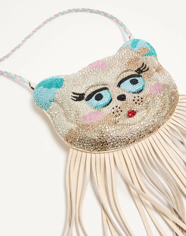 Valentino Garavani Le Chat De La Maison Shoulder Bag With Rhinestones