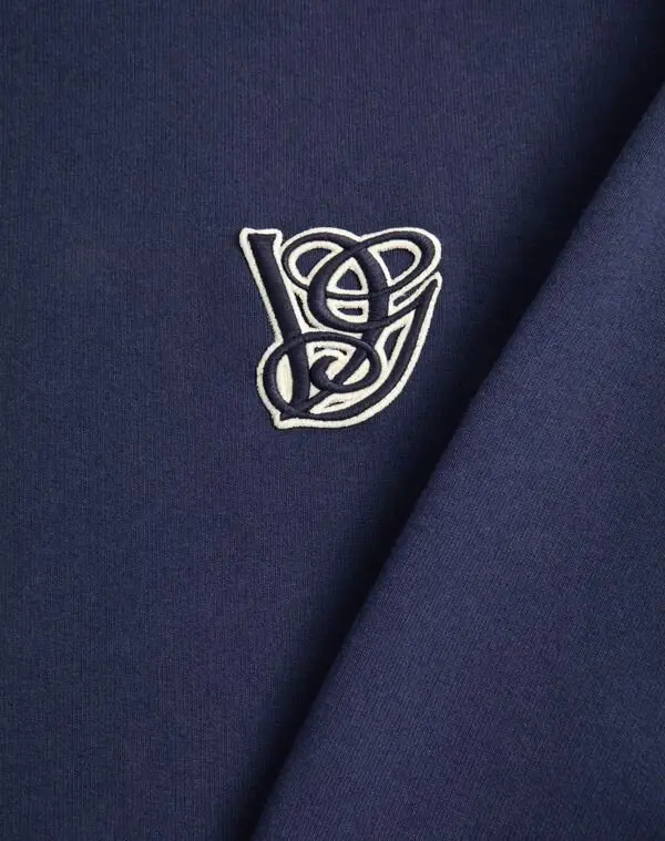 Valentino Garavani Sweatshirt With Embroidered Vg Patch - Blue