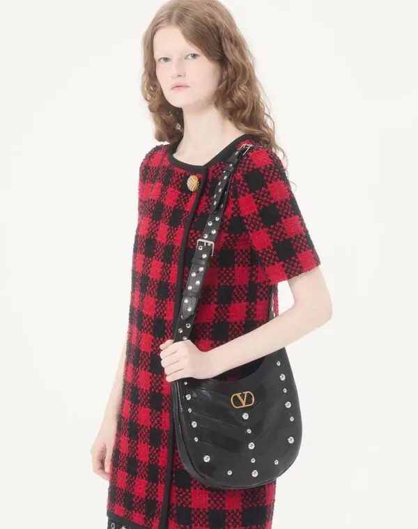 Valentino Garavani Short Dress In Damier Tweed