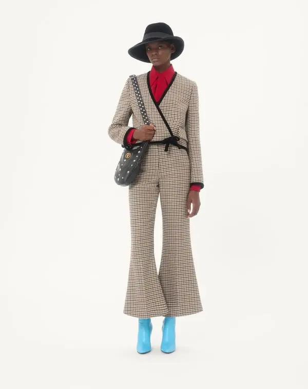 Valentino Garavani Houndstooth Flared Trousers