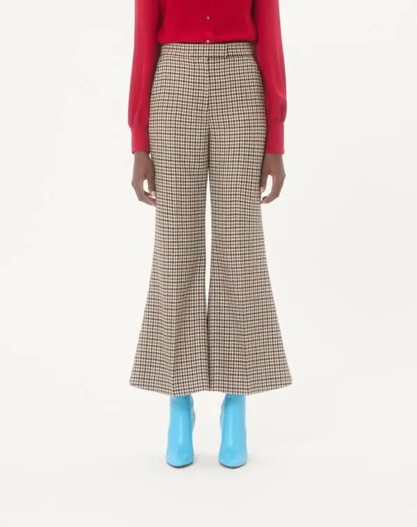 Valentino Garavani Houndstooth Flared Trousers