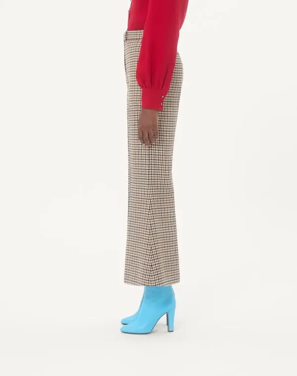 Valentino Garavani Houndstooth Flared Trousers