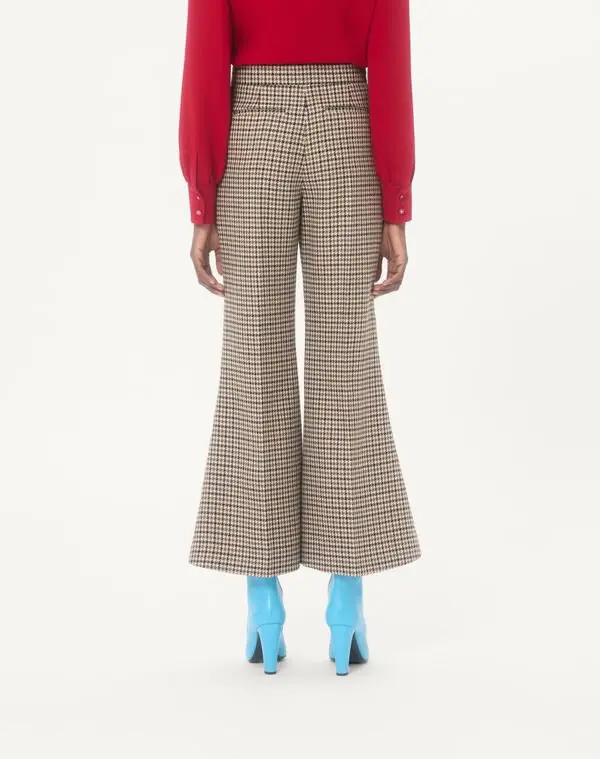 Valentino Garavani Houndstooth Flared Trousers