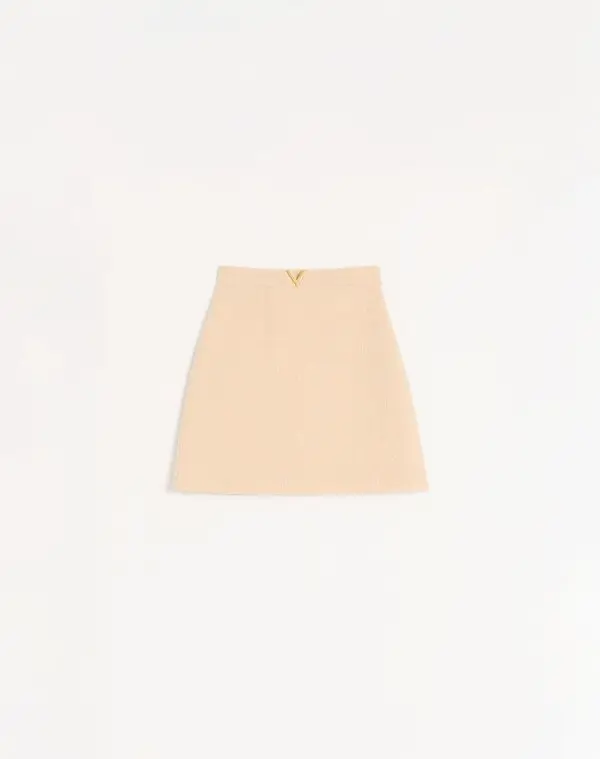 Valentino Garavani Curly Wool Short Skirt - Birch