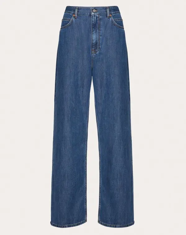 Valentino Garavani Blue Medio Trousers - Denim