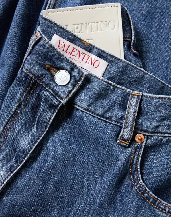 Valentino Garavani Blue Medio Trousers - Denim