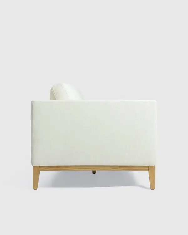 Quince Performance Chenille Linen Blend Sofa With Solid Oak Base