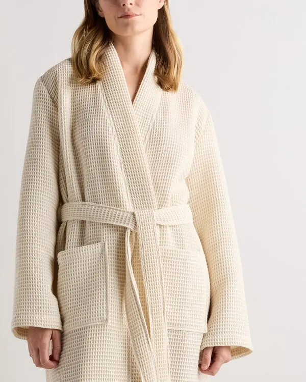 Quince Organic Turkish Waffle Robe - Birch