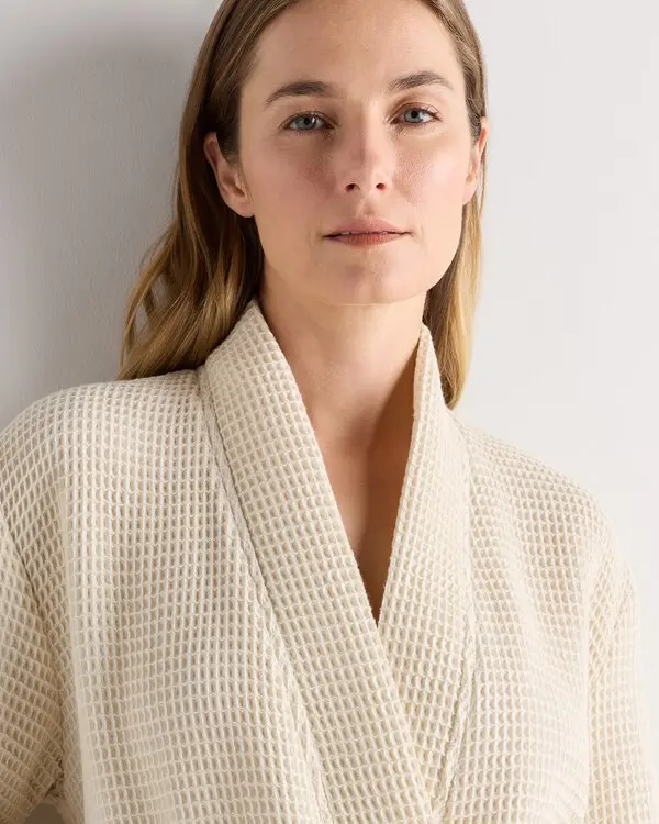 Quince Organic Turkish Waffle Robe - Birch