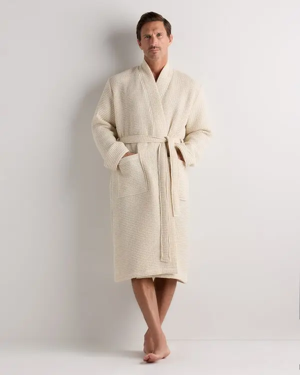 Quince Organic Turkish Waffle Robe - Birch