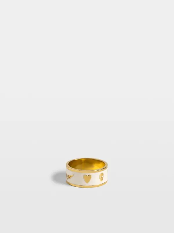 Zadig&Voltaire Brass Ring With Enamel - Flash