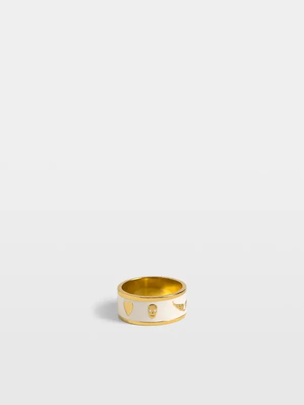 Zadig&Voltaire Brass Ring With Enamel - Flash