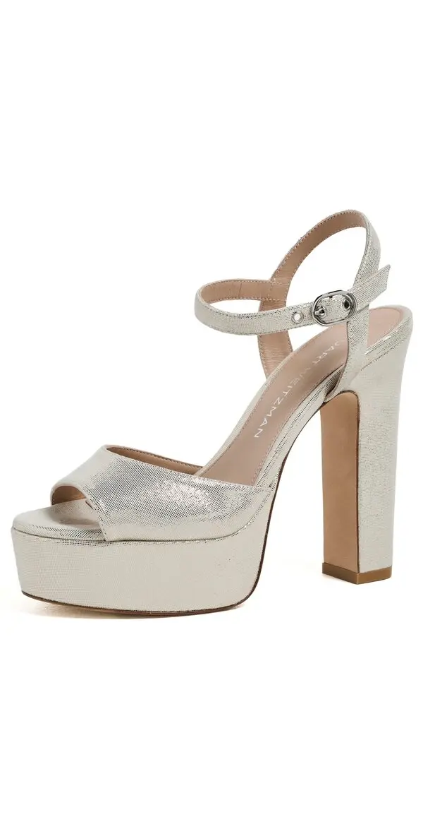 STUART WEITZMAN Reade Platform Sandals - Linen
