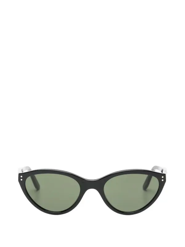 TOTEME Cat-eye Sunglasses With Silver-tone Logo Plaque - Black