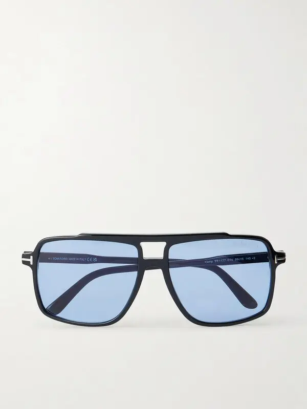 TOM FORD Kemp Aviator-style Acetate Sunglasses - Black