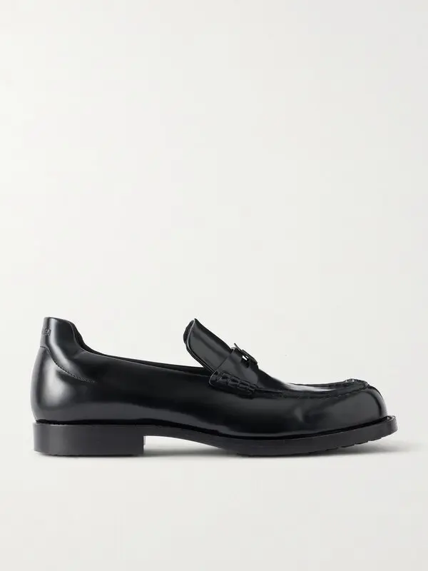 Balenciaga Calf Leather Square Toe Loafers