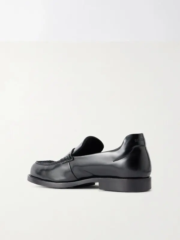 Balenciaga Calf Leather Square Toe Loafers
