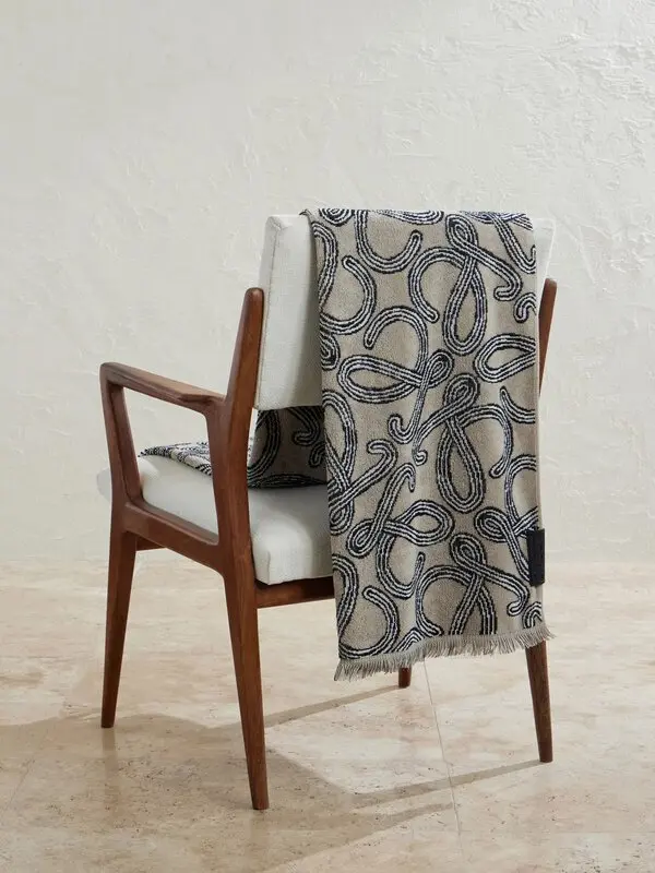 Loewe Paula's Ibiza Logo-printed Cotton-terry Towel - Blue