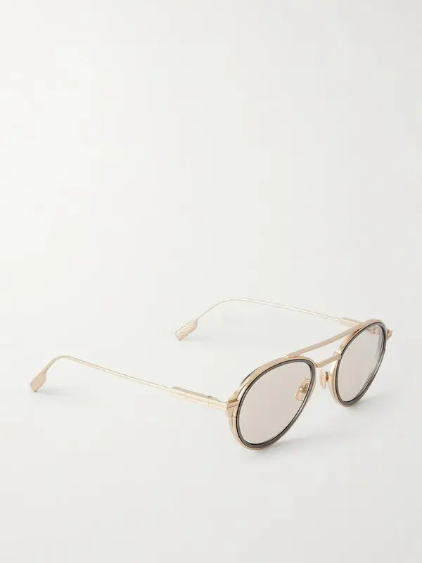 Zegna Aviator Frame Titanium Sunglasses