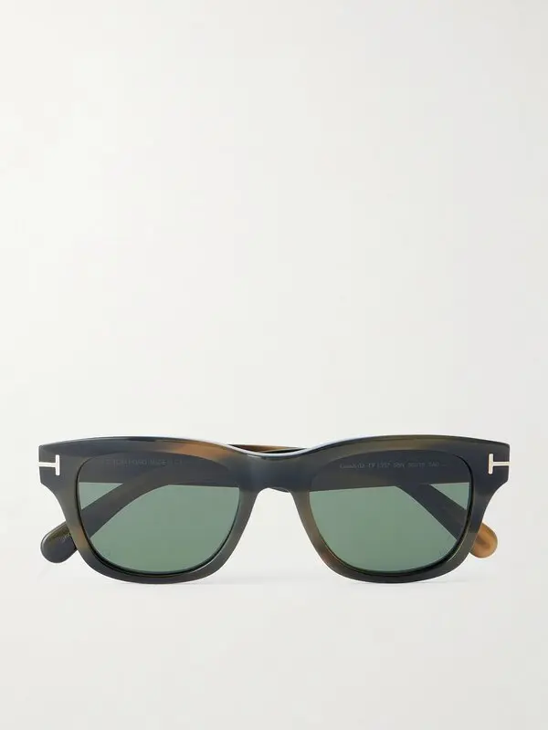 TOM FORD Caleb-02 Square Frame Acetate Sunglasses - Tortoiseshell