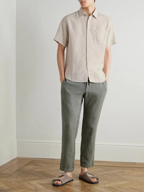 Nn07 Deon 5708 Linen Shirt - Neutrals