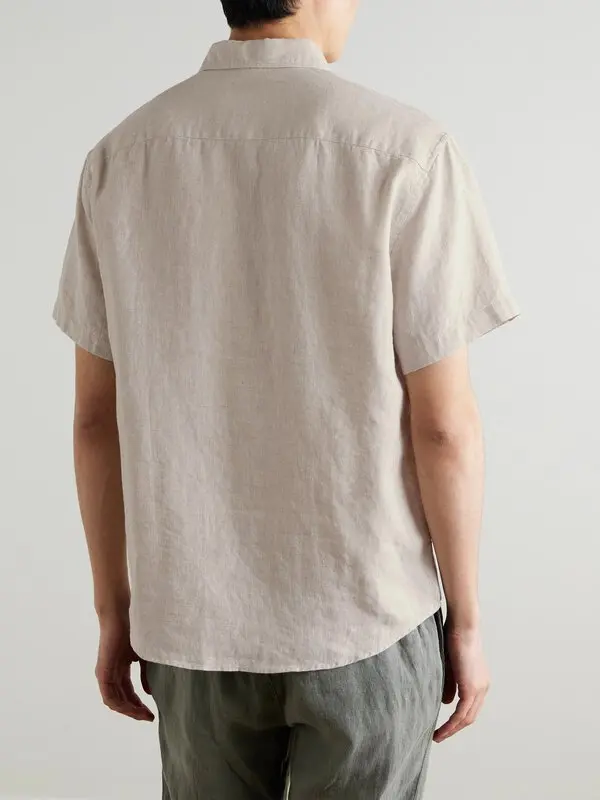 Nn07 Deon 5708 Linen Shirt - Neutrals
