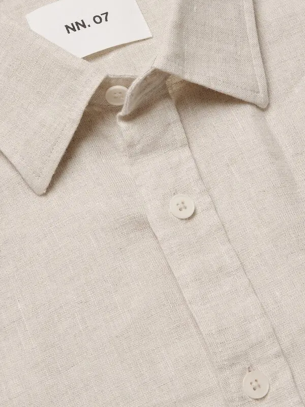 Nn07 Deon 5708 Linen Shirt - Neutrals
