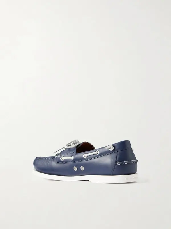 Polo Ralph Lauren Merton Leather Boat Shoes - Blue