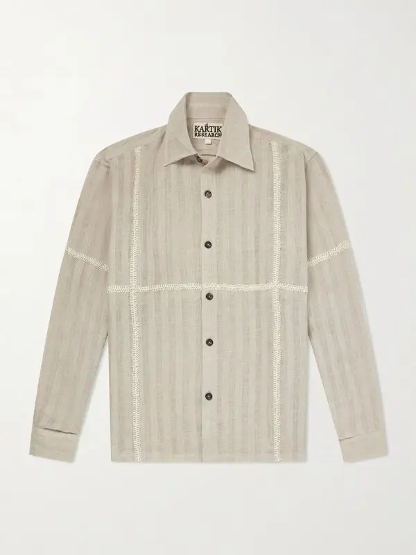 KARTIK RESEARCH Rabari Embroidered Linen Shirt