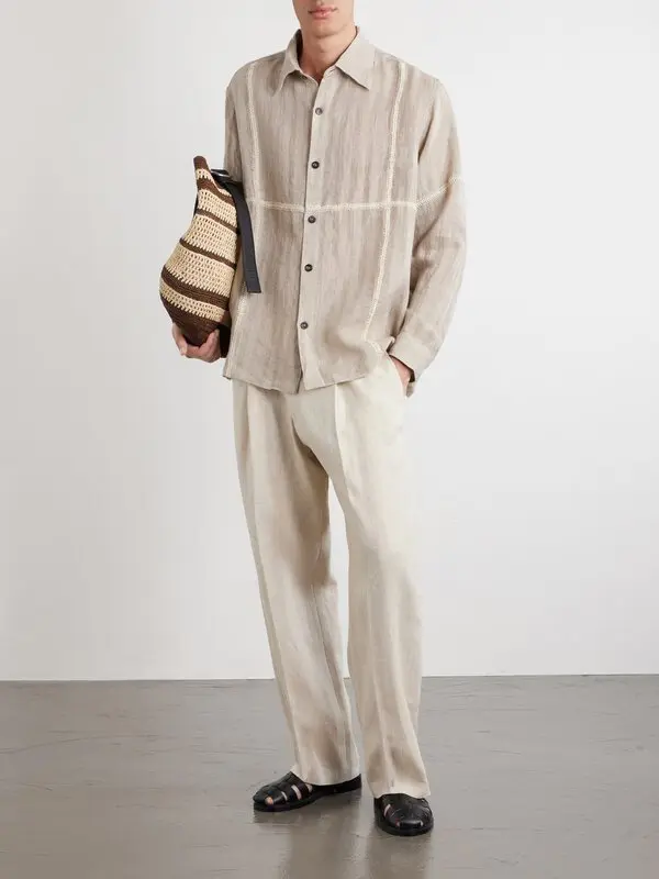 KARTIK RESEARCH Rabari Embroidered Linen Shirt