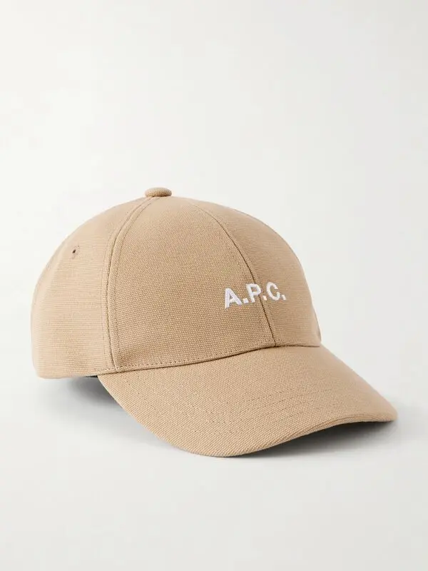 A.p.c. Charlie" Logo-embroidered Cotton Canvas Baseball Cap - Neutrals
