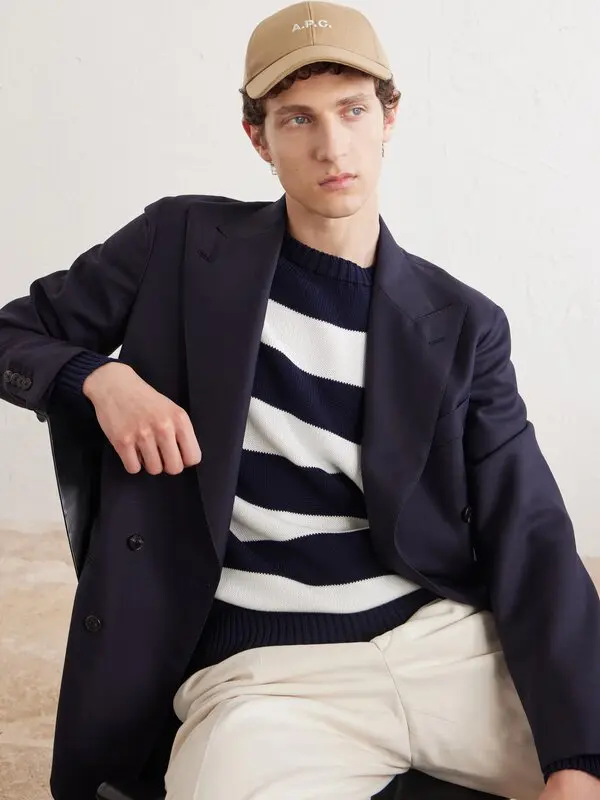 A.p.c. Charlie" Logo-embroidered Cotton Canvas Baseball Cap - Neutrals